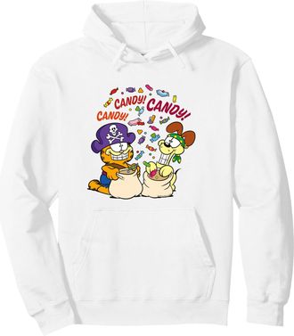 Garfield Odie Halloween-Leckerbissen Candy Ghouls Night Retro Pullover Hoodie