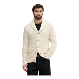 GANT Cardigan aus Baumwollmischung mit Struktur - - Knitwear - Herren - Beige - XL