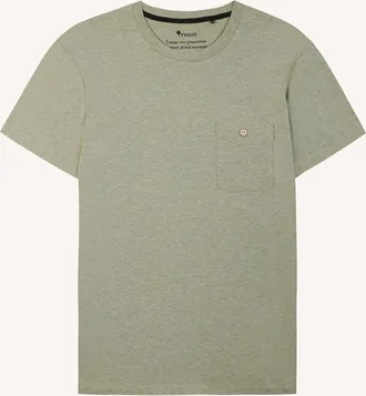 Faguo T-shirt kaki clair chiné coton - OLONNE