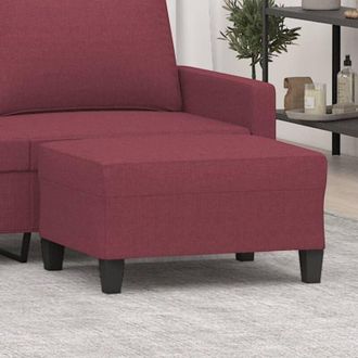 vidaXL Fu&szlig;hocker Weinrot 70x55x41 cm Stoff vidaXL