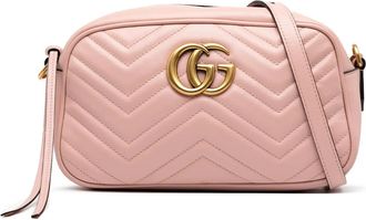 Gucci Hobo Bags - Small GG Marmont Matelasse Leather Crossbody - Gr. unisize - in Gold - f&uuml;r Damen