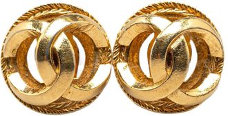Chanel Ring - Gold Plated CC Clip On Earrings - Gr. ONE SIZE - in Gold - f&uuml;r Damen