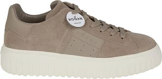 Hogan Homme, Chaussures, Brun, Taille: 41 EU H-Stripes Suede Baskets
