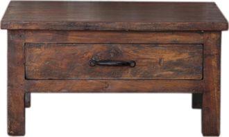 Guru Shop Bodenschreibpult, Kleines Schreibpult mit Schubfach Modell 20, Braun, 30x58x48 cm