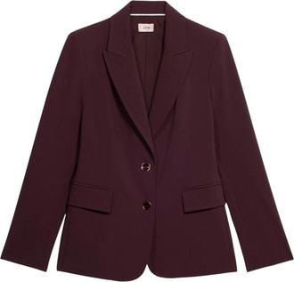 Oltre Viskose-Mischgewebe Flanell-Blazer - - Jackets - Damen - Rot - S
