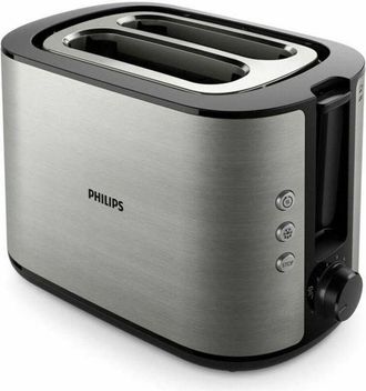 Philips Toaster aus 950 w edelstahl mit 2 steckpl&auml;tzen hd2650/90