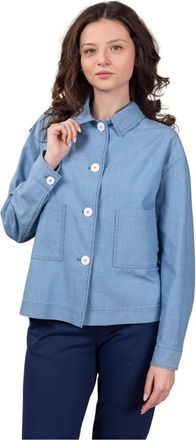Circolo 1901 Femme, Blouses et Chemises, Bleu, Taille: 40 FR Chemises