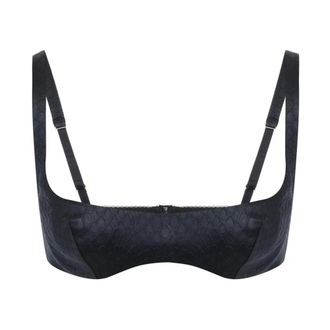 Elisabetta Franchi Taft-BH mit Fischschuppenmuster - - Underwear - Damen - Schwarzk - XS