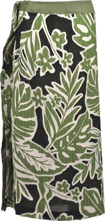 Ni&ugrave; Niu, Femme, Jupes, Vert, Taille: 38 FR Voy Midi Skirt