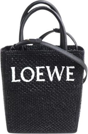 Loewe Pre-owned Sac cabas en cuir A5 - Femme - Pre-owned - Noir - Taille: ONE Size