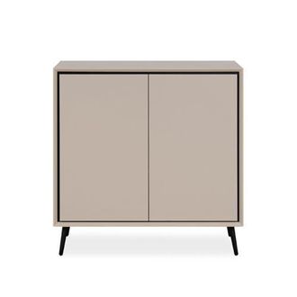 Calicosy Commode 2 Portes avec Pieds en Plastique L90 cm - Arona - Plusieurs Coloris Disponibles - en Panneaux M&eacute;lamin&eacute;s - pour Chambre - L90 x l38 x H90 cm