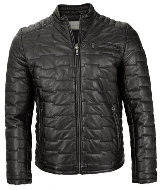 Bugatti Lederjacke Men-101/M Bugatti - Herren Lederjacke Steppjacke Lammnappa schwarz