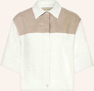 Max Mara Leinen-Overjacket Radioso weiss