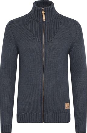 Solid SDPoul Herren Strickjacke Cardigan Grobstrick Pullover mit Stehkragen Baumwollmischung Regular fit, Größe:L, Farbe:Insignia Blue Melange (8991)