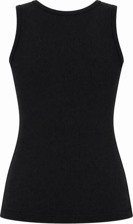 Maison Kitsun&eacute; Womens Top Baby Fox Black Cotton Organic Tops