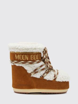Moon Boot Bottes de neige basses Icon en shearling et daim