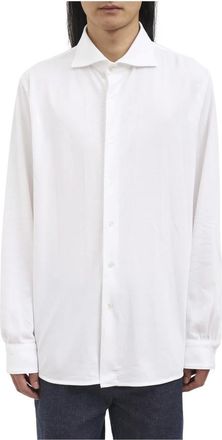 Paolo Pecora Homme, Chemises, Blanc, Taille: 2XL Camicia in Jersey