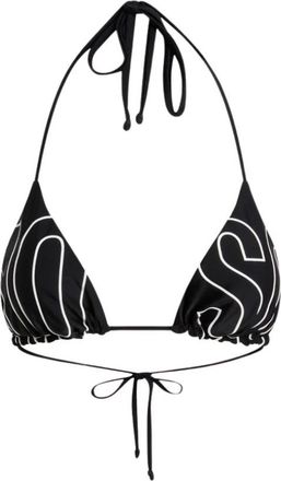 Moschino Femme, Maillots de bain, Noir, Taille: 44 FR Haut de bikini triangle imprim&eacute;
