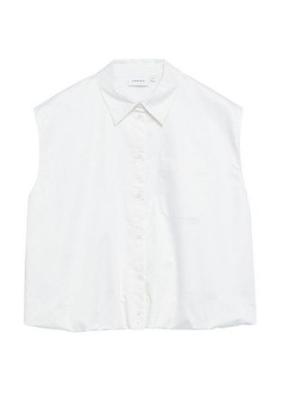 Comma Blusentop Bluse Blusentop mit Ballonsaum