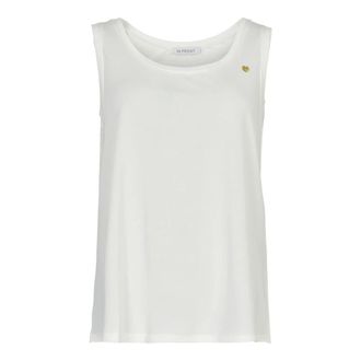 In Front IN Front - Haut sans manches blanc avec coeur dor&eacute; - Femme - Tops - Blanc - Taille: 40 FR