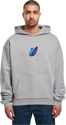 Mister Tee Upscale Unisex Kapuzenpullover Le Papillon Heavy Oversize Hoody, Unisex Hoodie mit Rückenprint, Oversize Fit, Grey, XXL