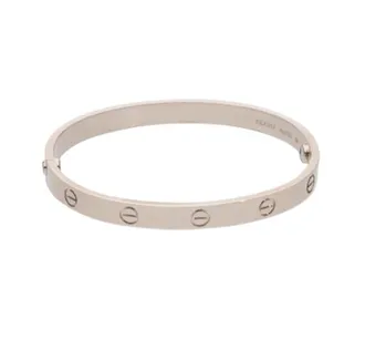 Cartier White Gold Love Bangle Size 16