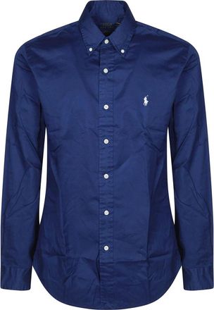 Polo Ralph Lauren Homme, Chemises, Bleu, Taille: M Camicia Twill