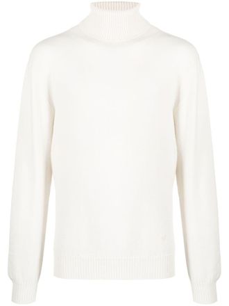 Barrie pull en cachemire à col roulé - Blanc