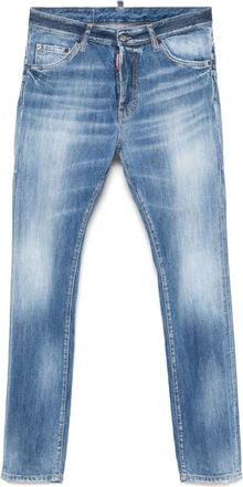 Dsquared2 jean &agrave; design superpos&eacute; - Bleu