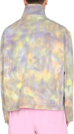 Msgm Printed Cotton Anorak Jacket - Purple