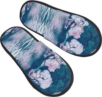 Generic Pantoufles De Maison Iris Aux Couleurs &Eacute;clatantes Cozy Pantoufles En Coton Portative Chausson Hotel Pour Automne Femmes Invit&eacute; L