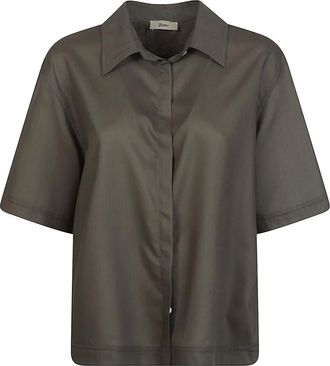 Herno Femme, Blouses et Chemises, Vert, Taille: 38 FR Herno Chemises Green