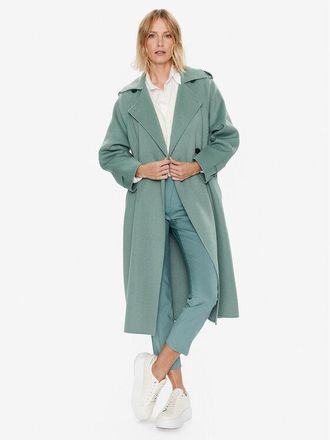 Max Mara Wollmantel Cobalto 2350110137 Gr&uuml;n Regular Fit