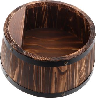 DOITOOL Rustikales Wandregal aus Whiskyfass Vintage Weinflaschenhalter Wandmontage Bar Bottle Display Schnapsfass Dekor für Zuhause