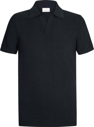 Profuomo Poloshirt in Frottee-Qualit&auml;t mit Variokragen in