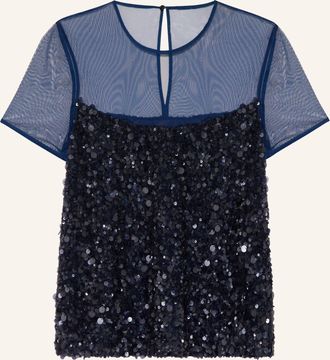 Marc Cain Blusenshirt Mit Pailletten blau