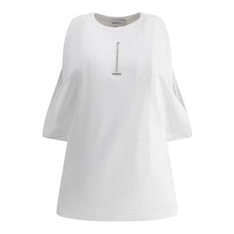 Alexander McQueen Wei&szlig;e Gerippte Tanktop Kettenschlie&szlig;ung - - Blouses & Shirts - Damen - Wei&szlig; - M