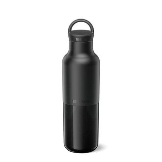Klean Kanteen Rise klassische Isolierflasche aus Edelstahl, mit Bogenschlaufenverschluss, in der Farbe Schwarz, Fassungsverm&ouml;gen: 590 ml, 1011489