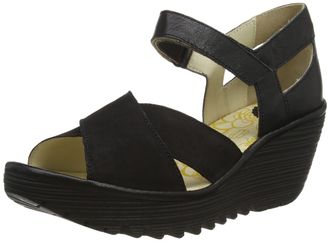 FLY London Fly London Damen Yent365fly Keilsandale, Schwarz, 41 EU