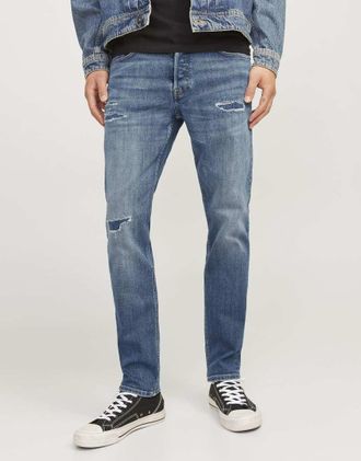 Jack & Jones Jean fusel&eacute; - Bleu