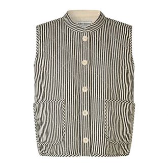 Lollys Laundry Gepolsterte Weste mit klassischen Streifen - - Jackets - Damen - Schwarzk - M