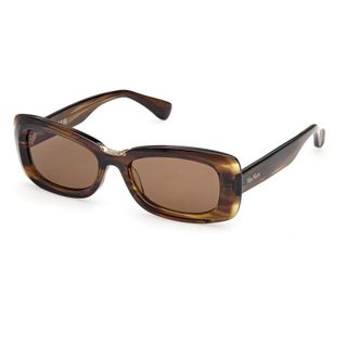 Max Mara Lunettes de soleil rectangulaires - unisex - Accessoires - Brun - Taille: 53 MM