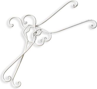 Loberon Kleiderb&uuml;gel 2er Set Guin, kunstvoll geformt, romantischer Shabby-Look, filigranes Design, Antik-Finish, Garderobe, Aufbewahrung, Eisen, antikwei&szlig;