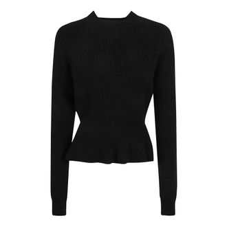 Chlo&eacute; Rundhals-Strickware - - Knitwear - Damen - Schwarzk - L
