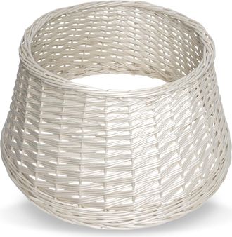 Creative Home Weihnachtsbaum Rock Weide | Kragen Rund Max. Breite 46cm Höhe 24cm | Elfenbein Weiß | Umrandung Abdeckung für Weihnachtsbaumständer | Tannenbaum Korb 