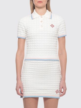 Casablanca Polo slim fit en maille de coton avec bordures contrastantes