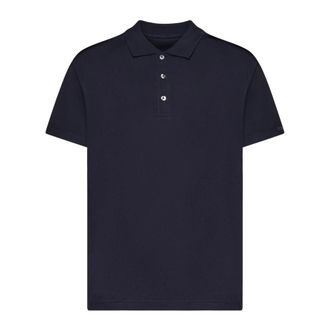 Fay Cotton Jersey Polo - - Tops - Herren - Blau - S
