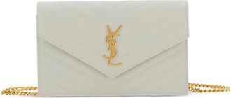 Saint Laurent Cassandre Envelope Chevron Chain Shoulder Bag