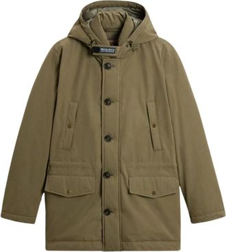 Woolrich Parka en toile de montagne - Homme - Manteaux - Vert - Taille: L