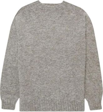 Sunspel melange crew neck sweater - Grau